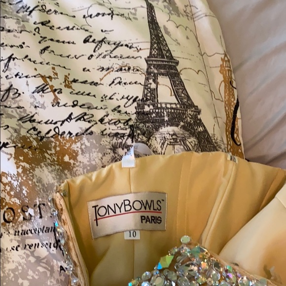 Tony Bowls | Dresses | Tony Bowls Paris Collection Gold Sequin Gown ...